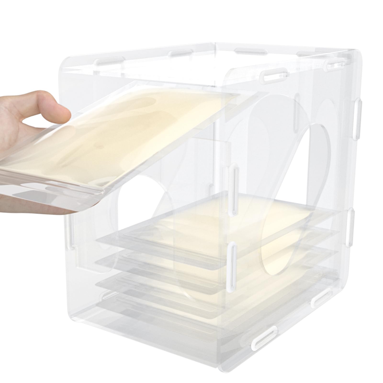 Freeze Organizer for Breast Milk Storage Bags, Container Storing First-In First-Out System for Freezing Breastmilk to Feed Baby,Reusable Breastfeeding Essentials,Highly Clear Breast Milk Storage Tower