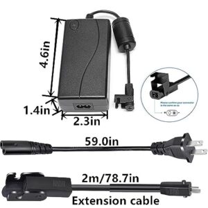 Universal Power Cord for Recliner Chair - 2-Pin Power Adapter with Extension Cord for Lift Chair, Recliner Sofa, Recliner Couch, 29V2A Power Supply Compatible with Power Recliner Most Makes & Models