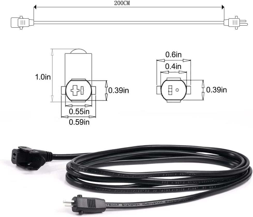 Universal Power Cord for Recliner Chair - 2-Pin Power Adapter with Extension Cord for Lift Chair, Recliner Sofa, Recliner Couch, 29V2A Power Supply Compatible with Power Recliner Most Makes & Models