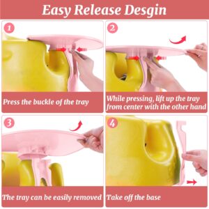 Gnegni Seat Tray Accessory Compatible with Bumbo Seat,Smooth Tray Surface for Baby Feeding & Playing Activity Compatible with Bumbo Floor Seat Lite,Easy to Clean & Release Design-Pink