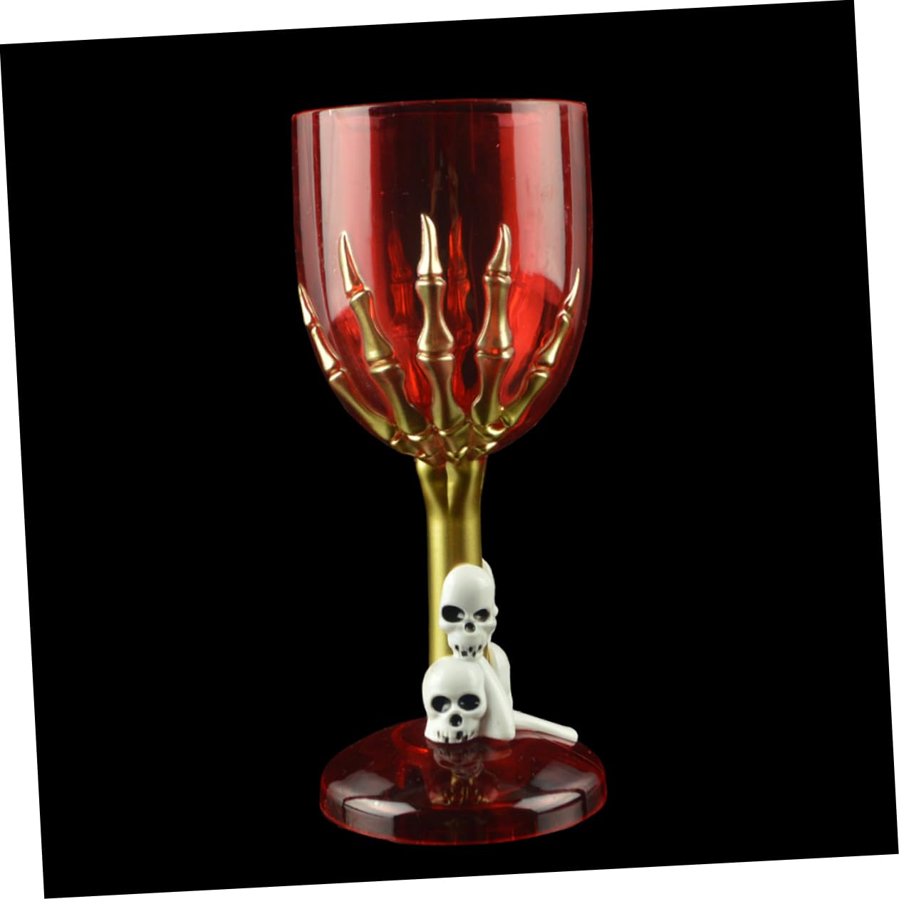 6PCS halloween plastic cups skull wine goblet Halloween Juice Goblet Party Spooky Skeleton water cup skeleton Decor Bar Drinkwares colored drinking glasses Drinking Cup re-usable