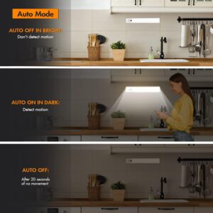 EAUTOR Under Cabinet Lights 126 LED Motion Light Magnetic Led Under Cabinet Lighting Under Counter Lights for Kitchen Closet