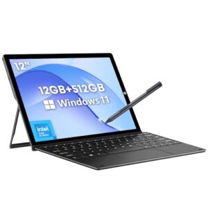 chuwi ubook x 12'' windows 11 tablet, 12gb ram 512gb rom,1tb expand, i5-10210y up to 4ghz, 2-in-1 touchscreen tablet bundled with keyboard & pen, 2160x1440 ips,hdmi,type c/wifi 5/webcam/38wh