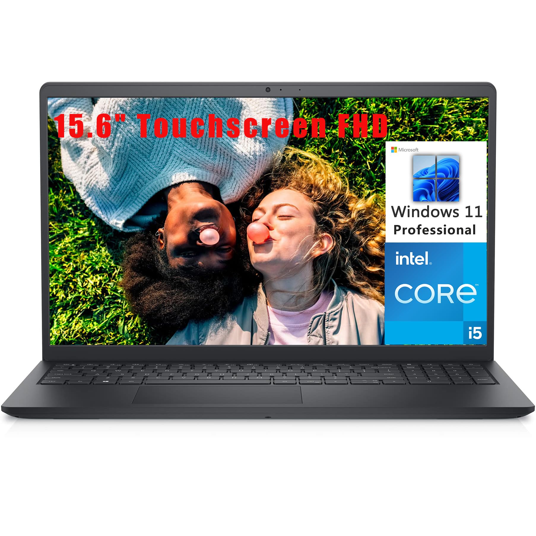 Dell Inspiron 15 3520 15.6" Touchscreen FHD Business Laptop Computer, Intel Quad-Core i5-1135G7 (Beat i7-1065G7), 32GB DDR4 RAM, 1TB PCIe SSD, 802.11AC WiFi, Bluetooth, Carbon Black, Windows 11 Pro