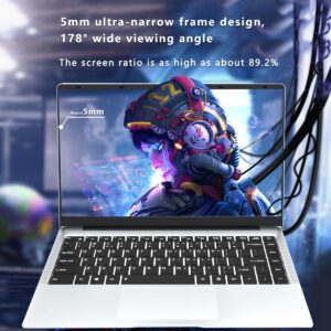 KUU X3 14 Inch Laptop, Full HD Windows 11 Pro Ultra-Thin Laptop,8G RAM 256GB SSD, Intel J4125 Quad-Core Processor Notebook PC, Thin Bezel, Num-Pad, Support 2.4G/5G Hz WiFi, BT,Mini HDMI, XBOOK-3