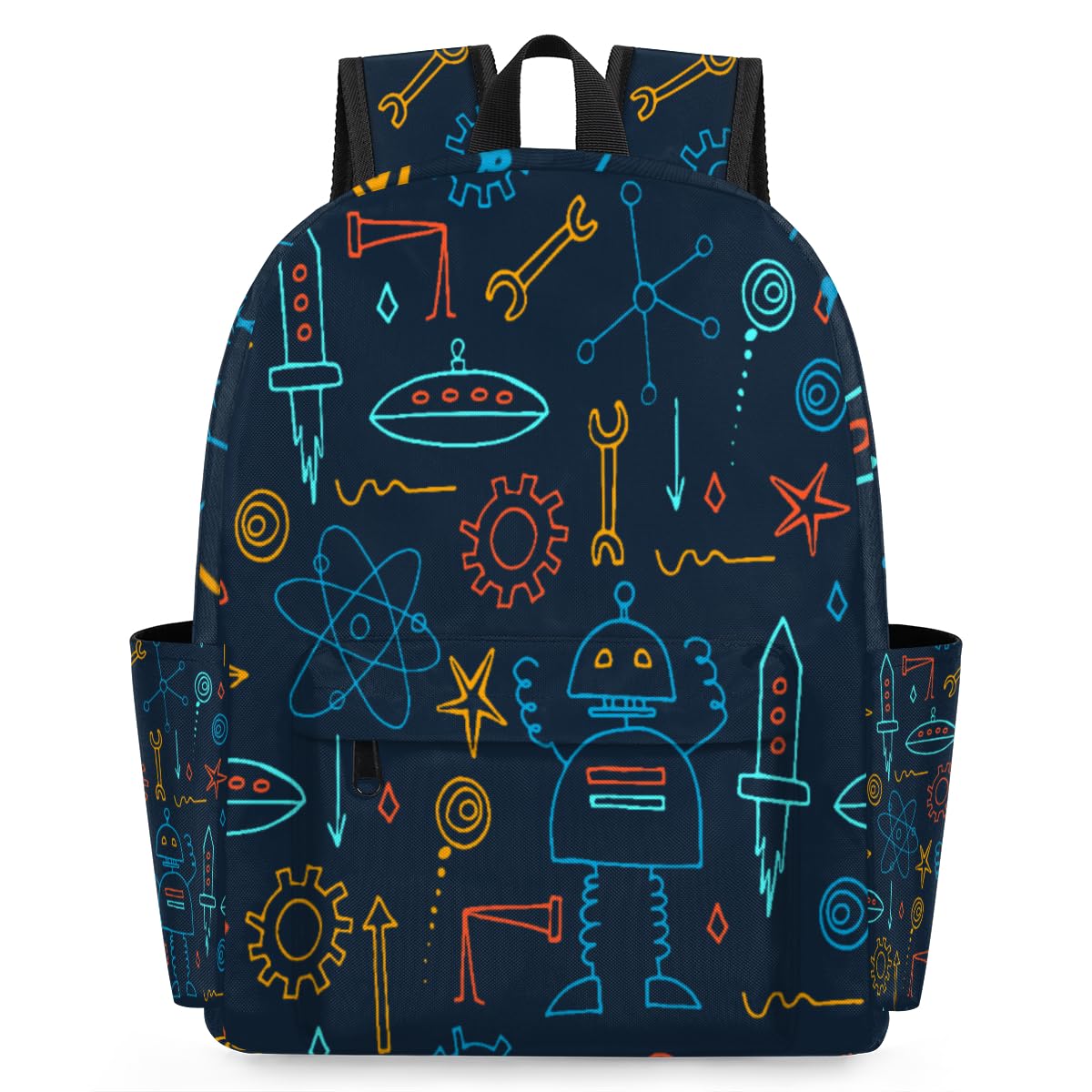 Toddler Backpack for Boys Girls, Kids Backpacks for Preschool, Kindergarten, Elementary School with Padded Back, Sturdy School Bags Children Bookbags Casual Travel Back Pack (Robot)