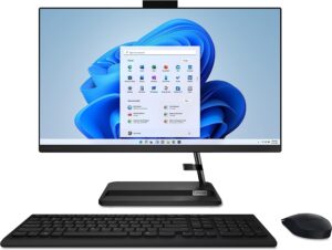 lenovo ideacentre all-in-one desktop 2023 new, 23.8" fhd ips, ryzen 3 5425u 4-core, amd radeon graphics, 16gb ddr4, 512gb ssd, wi-fi, rj45 lan, windows 10 home, black, cou 32gb usb