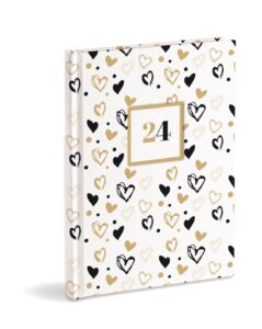 daily organiser diary 2025 cm, 15 x 21 cm, closed january-december 2024, hardcover