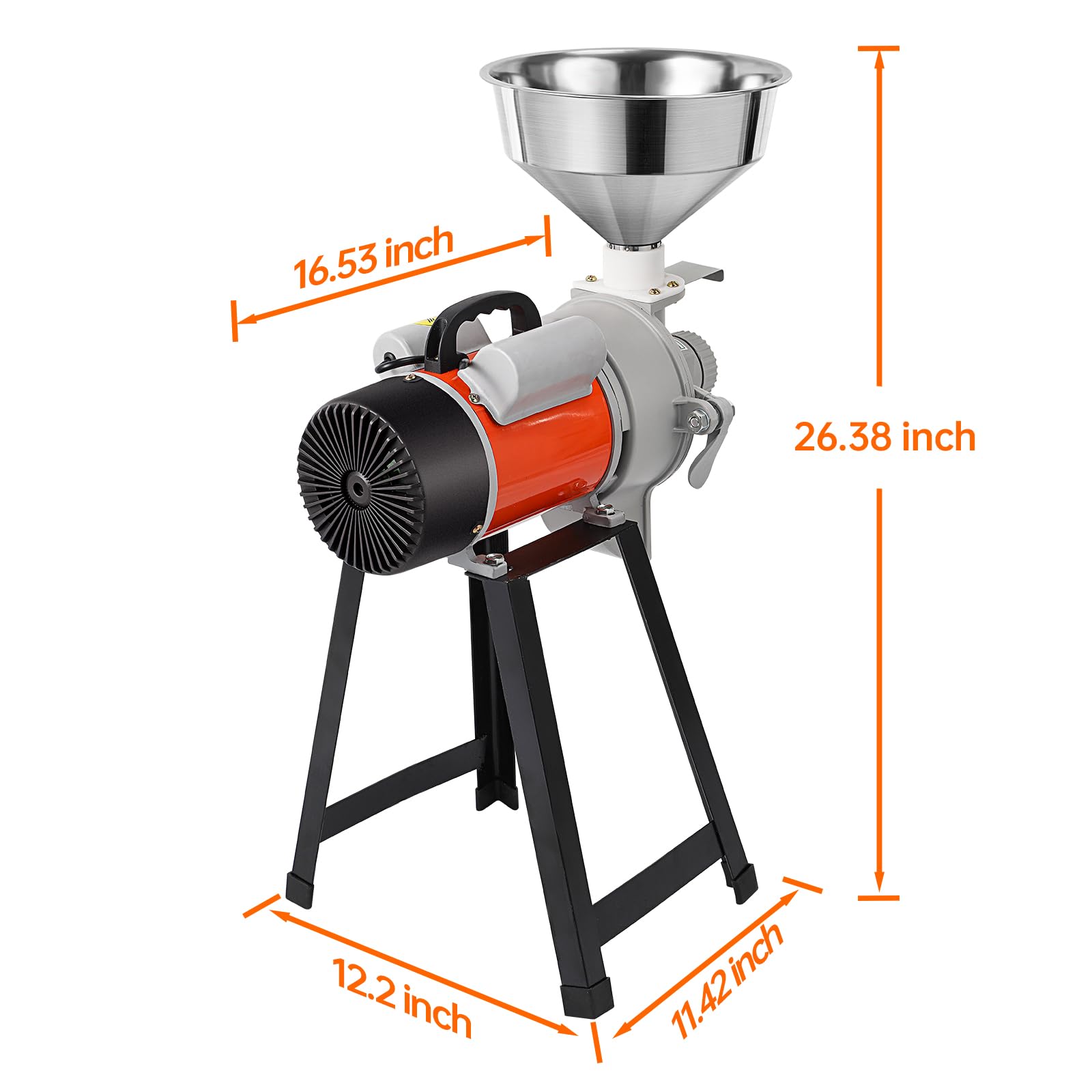 ZXMOTO Wet Peanut Butter Machine Maker 2200W Grain Mill Grinder Grinding Feed Crusher,Sesame Sauce Grinder Home/Commercial for Groundnut, Almond, Cashew Nut and Sesame