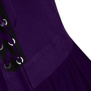 UEGEQU Todays Daily Deals,Traveler Dress for Women, Black Birthday Women Sexy T Shirt Dresses 2024 Casual Dinner Plus Size Cold Shoulder Butterfly Sleeve Halloween Gothic Club Denim (L, Purple)