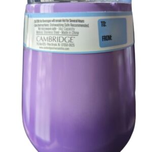 CAMBRIDGE Set of 6 Stainless Steel Wine Tumblers 14oz Stemless Double Wall (Purple Ombre) DIY