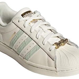 Adidas Woman's Superstar W, Cloud White/Linen Green, 9 M