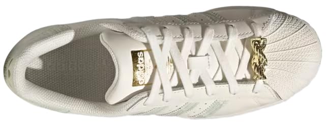 Adidas Woman's Superstar W, Cloud White/Linen Green, 9 M