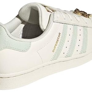 Adidas Woman's Superstar W, Cloud White/Linen Green, 9 M