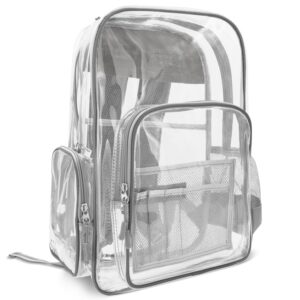 meister all-access clear backpack - meets school & event security bag requirements - safety reflective