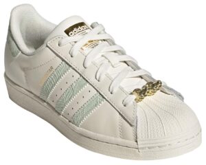 adidas woman's superstar w, cloud white/linen green, 7 m