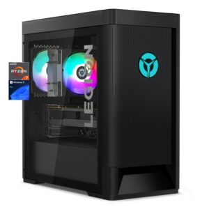 lenovo legion t5 gaming desktop, amd ryzen 7 5700g(beat i9-10900k) up to 4.6ghz, geforce rtx 3060 ti 8gb, 64gb ddr4, 2tb pcie ssd+ 2tb hdd, wi-fi 6, bluetooth, usb-c, rj45, hdmi, win 11 pro, black