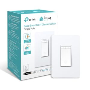 kasa matter smart dimmer switch: voice control w/siri, alexa & google assistant | ul certified | timer & schedule | easy guided install | neutral wire required | single pole | 2.4ghz wi-fi | ks225