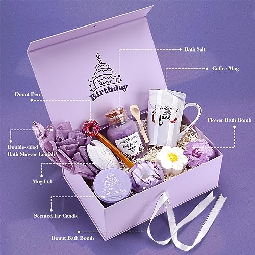 Birthday Gifts for Women,Happy Birthday Gifts Ideas,Unique Relaxing Spa Birthday Basket Box for Women Sister Girlfriend Wife Friend Grandma Mom Daughter,Gifts for Women Birthday Presents for Her