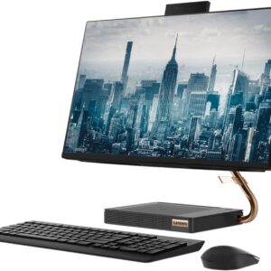 Lenovo IdeaCentre 5 23.8" FHD All-in-One Desktop, Intel Core i5-10400T Processor, 16GB RAM 512GB SSD, WiFi 6, Bluetooth, Webcam, Wireless Keyboard & Mouse, Windows 10 pro, Black