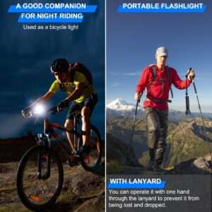 LED Magnetic Flashlights High Lumens Rechargeable, 100000 Lumens Super Bright Powerful Flashlight 8 Modes with COB Work Light, Zoomable, IPX7 Waterproof Small Tactical Flash Light for Camping