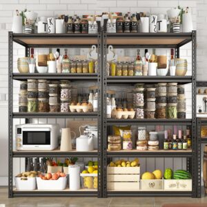 REIBII Garage Shelving, 2000LBS Storage Shelves Heavy Duty Shelving 72''H 5 Tier Metal Shelves for Garage Shelves Adjustable Shelving Units and Storage for Closet Pantry Shelf, 72"H x 35.5"W x 15.8"D