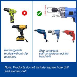 LNROE-K Square Hole Drill Bit Adapter for Drill Machine, Mortising Attachment for Drill Press, Square Hole Drill Bits for Wood, Mortise and Tenon Tools, Accessory Quickly