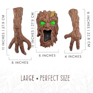 Esterno Tree Bark Monster Yard Decor, Bark Face Tree Person Decor for Garden and Halloween