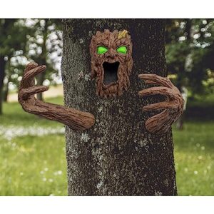 Esterno Tree Bark Monster Yard Decor, Bark Face Tree Person Decor for Garden and Halloween