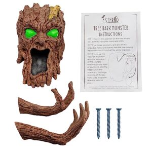 Esterno Tree Bark Monster Yard Decor, Bark Face Tree Person Decor for Garden and Halloween