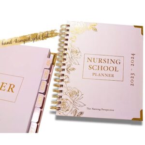 the nursing school planner, the essential nursing student planner, student nurse, nursing student essential student gifts august 2023 - nursing academic planner - nursing school essentials, weekly