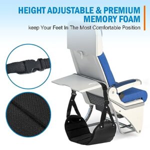 Velamo Airplane Footrest Upgrade Foot Hammock Airplane for Airplane Office Bus Travel with Sleep mask Airplane Travel Accessories, Airplane Essentials Reduce Swelling and Soreness