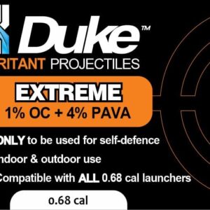 Duke Extreme Non-Lethal Self Defense .68 Caliber Pepper Projectiles - (7 Count) | Premium Pepper Spray Balls - 1% OC + 4% PAVA