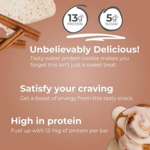 Power Crunch Protein Wafer Bars, High Protein Snacks with Delicious Taste, Cinnamon Roll, 1.4 Ounce (12 Count)