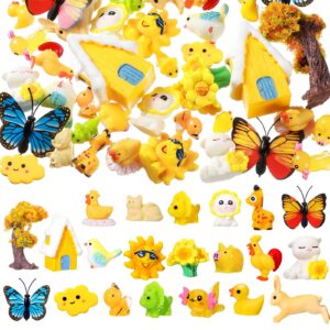 soaoo 44 pcs mini resin figures set miniatures figures tiny decor for garden fairy accessories for bonsai terrarium party decoration(ghost)