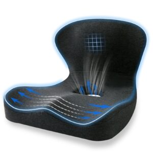 hamrorung office chair cushions for back and butt, l-shaped, office seat cushion with hollow design tail, strong wrapping and support