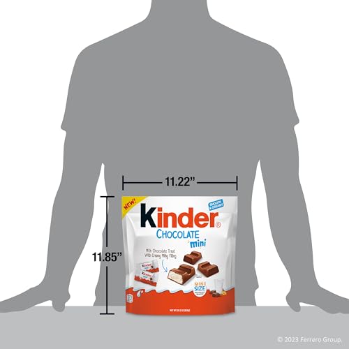 Kinder Chocolate Mini, 29.2 oz Bulk Pack, Up to 138 Minis, Milk Chocolate Bar with Creamy Milky Filling, Individually Wrapped Candy