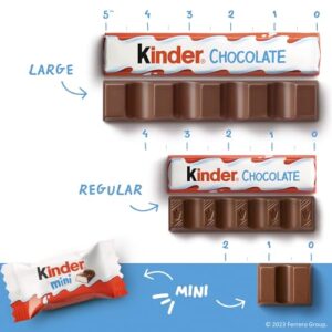 Kinder Chocolate Mini, 29.2 oz Bulk Pack, Up to 138 Minis, Milk Chocolate Bar with Creamy Milky Filling, Individually Wrapped Candy