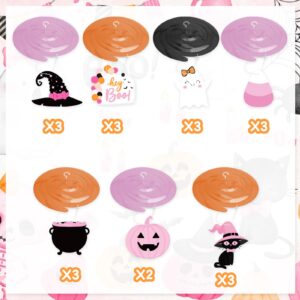 20Pcs Pink Halloween Party Hanging Swirl,Cute Ghost Witch Cauldron Pumpkin Sugar Boo Ceiling Hanging Streamer for Little Boo Happy Boo Day Baby Shower Gender Reveal Girl Halloween Birthday Party Decor