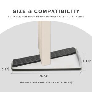 Door Stopper 2 Packs, Door Stoppers for Bottom of Door, Door Wedge Made of Premium Metal & Rubbers, Door Stops Security, Doorstop with 2 Rubber Wall Protector