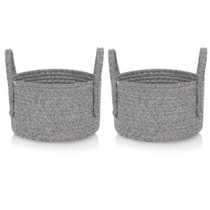 cubesland cute small baby nursery basket bin,soft cat toys storage basket,woven baskets for shelves,cube organizer basket bin,home decor 9.5x5.51 gray