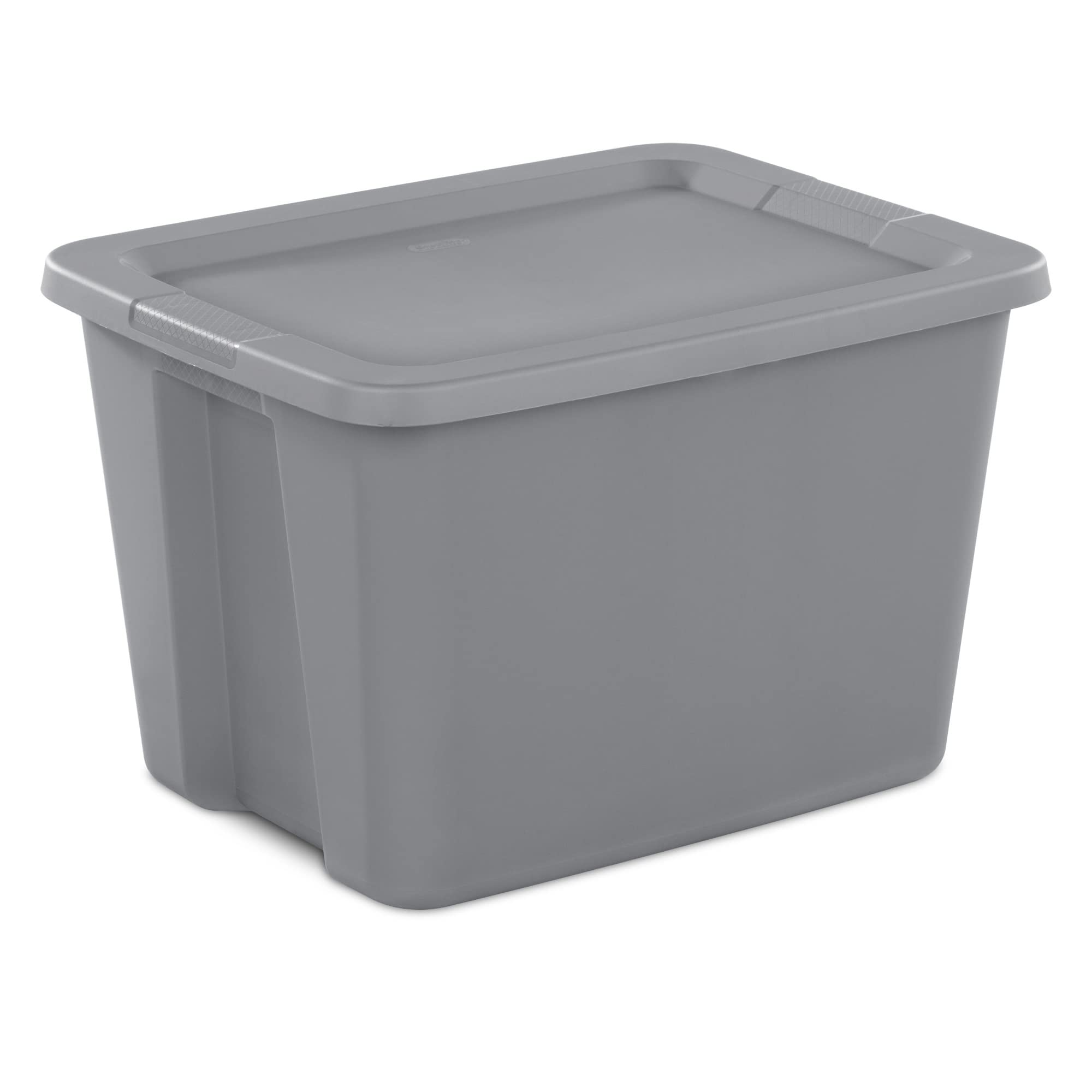 BatanE 18 Gallon Tote Box Plastic, Gray, Set of 8