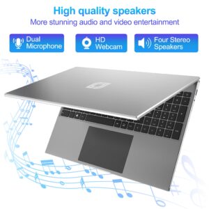 jumper Laptop 16 Inch FHD IPS Display (16:10), 4GB DDR4 128GB Storage, Intel Celeron Quad Core CPU, Laptops Computer with Office 365 1-Year Subscription Included, 4 Stereo Speakers, USB3.0.