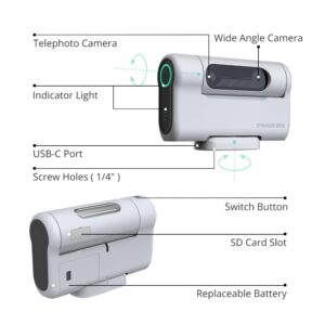 DWARFLAB Dwarf II Smart Digital Telescope - Portable, Ultralight, and Packed with Advanced Features for Astronomy Star Parties, Birding, for Adults and Kids, Beginners and Advanced Players (Deluxe)