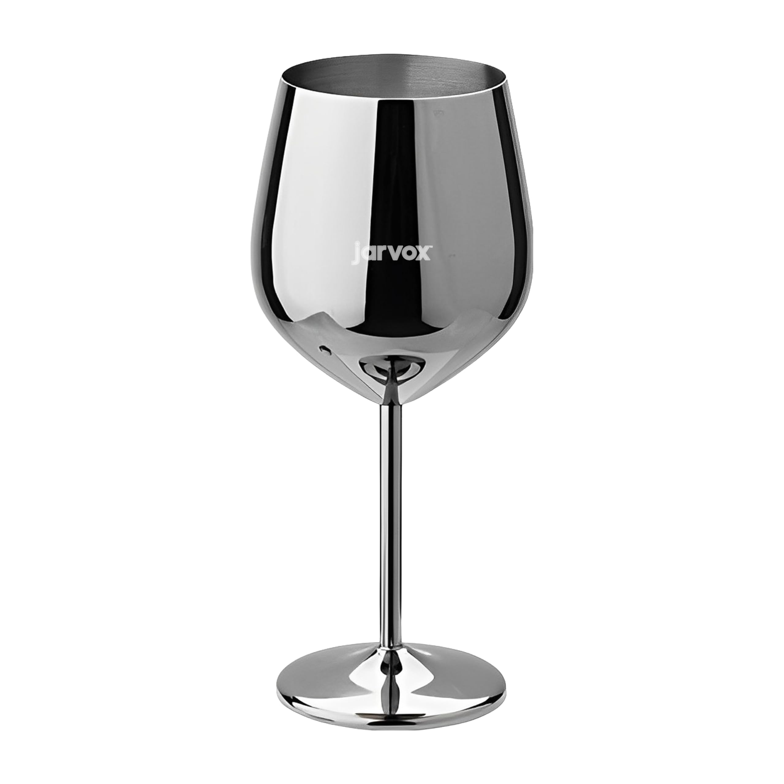 jarvox Stainless Steel Wine Glass - Set of 1 - Sliver, Gold, Rose Gold, Black - 500ml (Black)