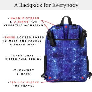 Fenrici Adaptive Backpack and Lunch Box Bundle (Blue Galaxy)