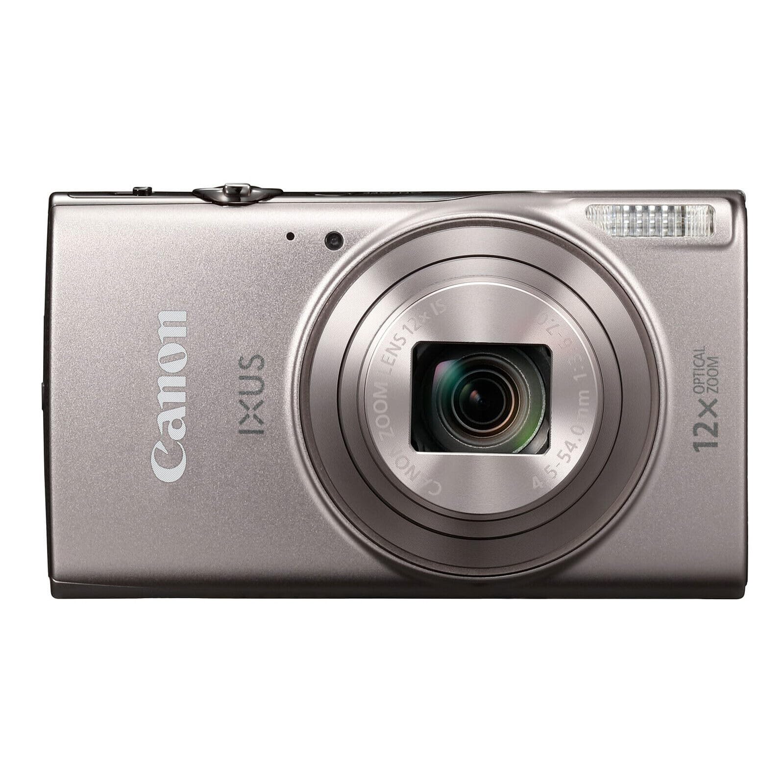 Canon PowerShot IXUS 285 HS 12X Optical Zoom Digital Camera (Silver) (1079C001) + NB11L Battery + 64GB Memory Card + Case + Charger + Card Reader + Flex Tripod + Cleaning Kit + Memory Wallet (Renewed)