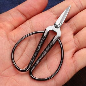 aesosor 3.3-inch small sewing embroidery scissors, stainless steel little scissors sharp tip detail shears for sewing crafting, art work, cross stitch cutting, handcraft, needlework diy tools black