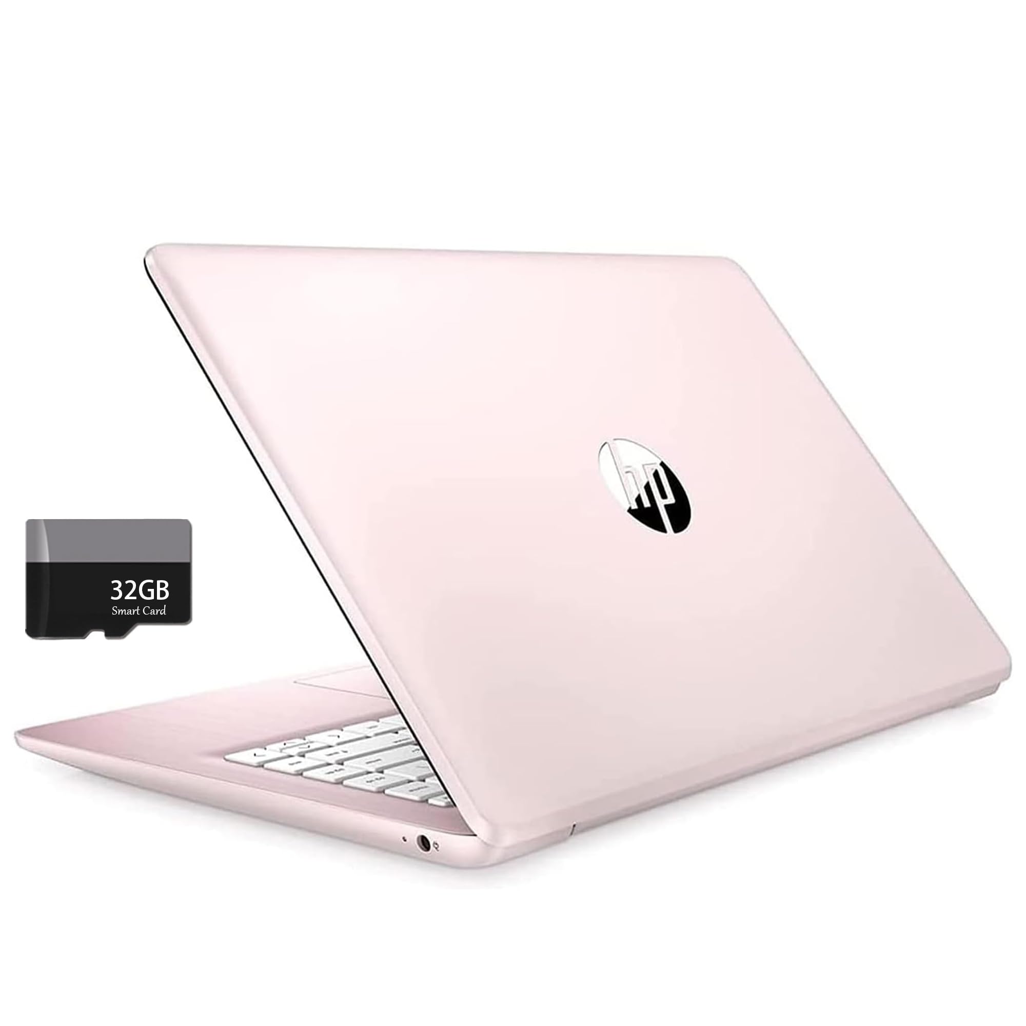 HP Stream Laptop 14" HD, Intel Celeron N4020 Processor, 8GB DDR4 RAM, 64GB SSD, Intel HD Graphics, 720p Webcam, 1 Year Office 365, White, Win 11 S, Alpacatec Accessories