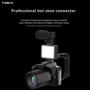 4K 64MP HD Night View Digital Camera with 3in IPS Color Display, WiFi, 16X Digital Zoom, 120 Degree Wide Angle, and Fill Light for Nighttime Shooting